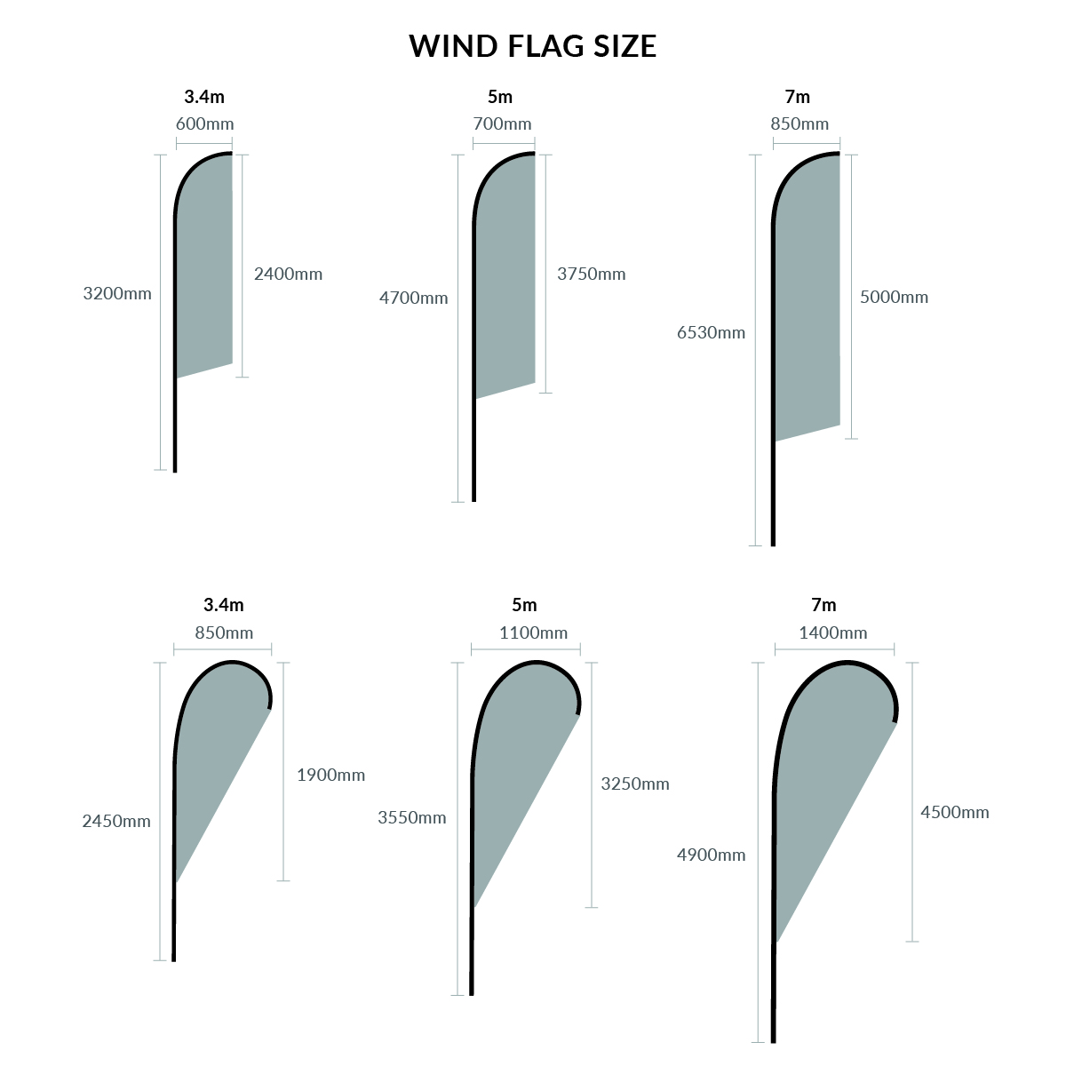 Kira Jadi Printing - Wind Flag 3.4m [Water Base]